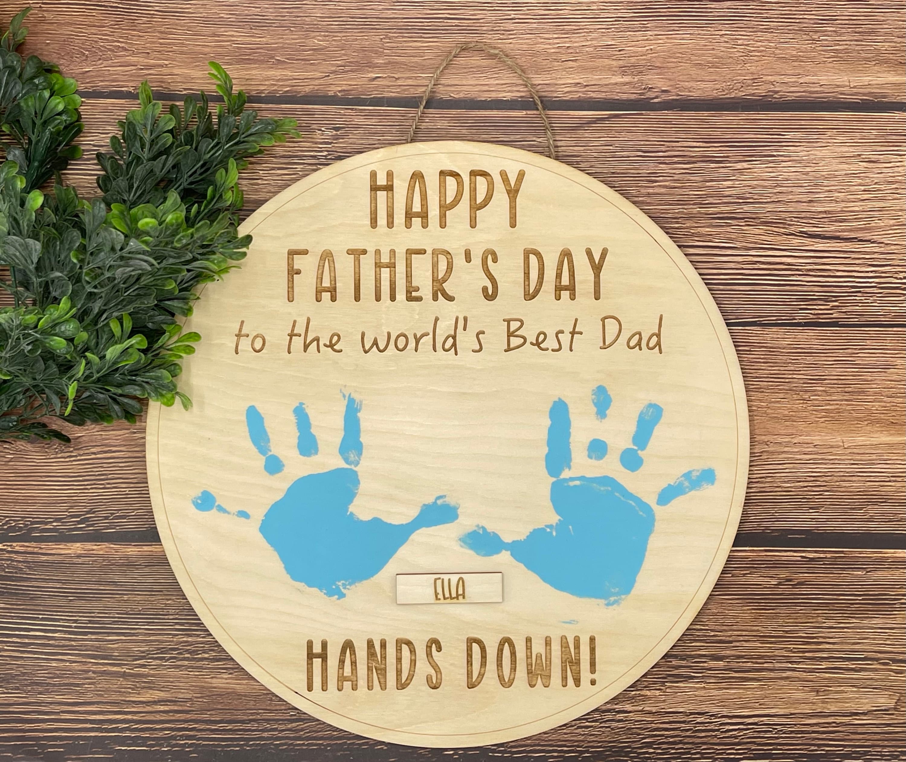 Personalized Father's Day Craft Kit I Father's Day Gift I Handprint Art ...