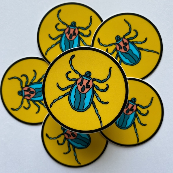 Tick Sticker - Etsy