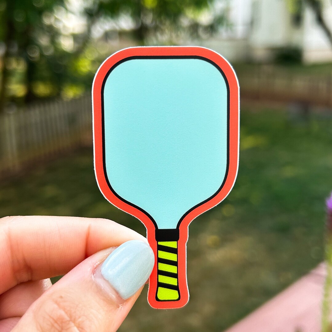 Pickleball Paddle (aqua Blue) Sticker, 1.66x3 in - Doubles/bff/hydro ...