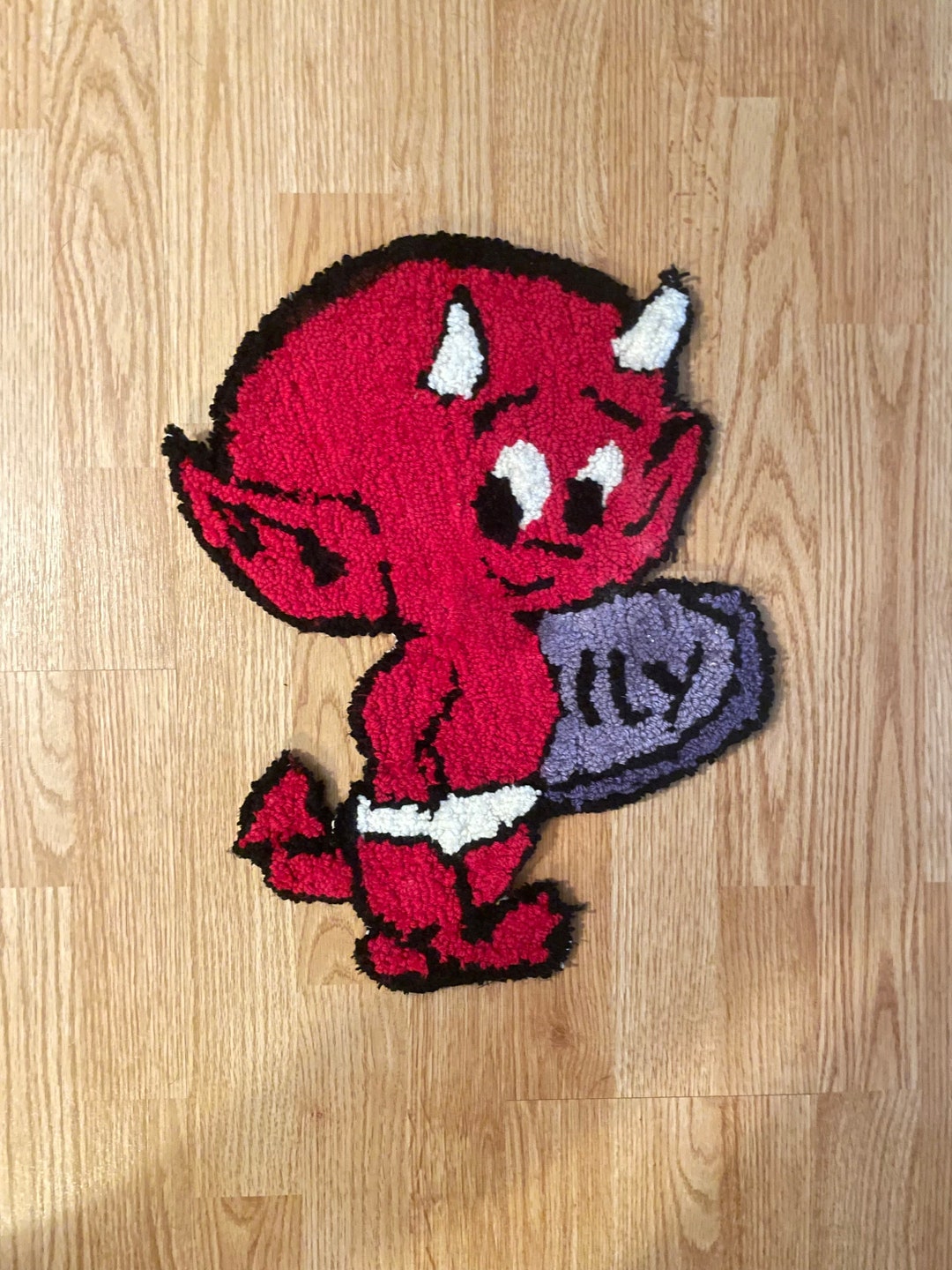 Little Devil Valentine Ily Tufted Carpet - Etsy