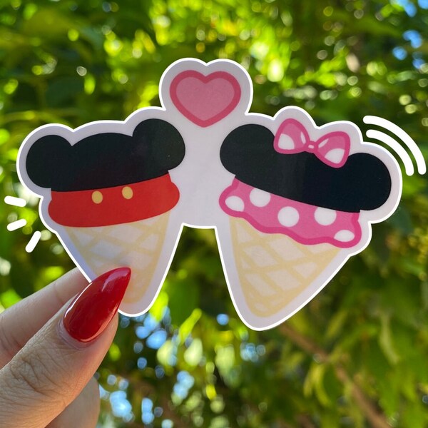 Minnie Mouse Ice Cream Sticker - Etsy