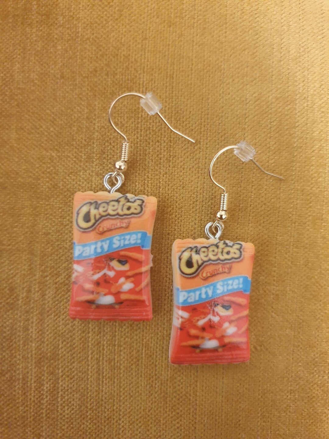 Cheesy Cheetos Chip Earrings, Food Earrings, Food Jewelry, Gifts for ...