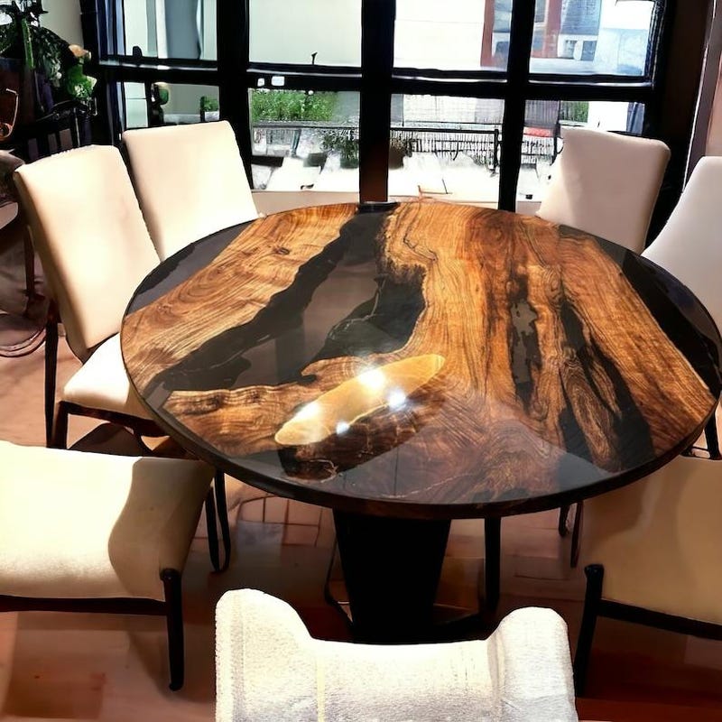 Round Epoxy Table - Etsy