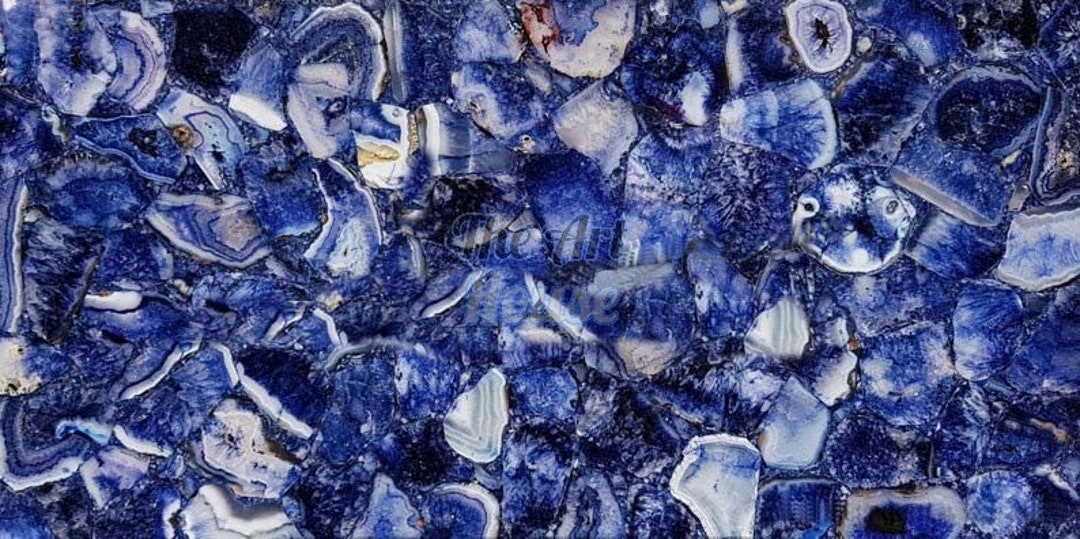 BLUE Agate Table Top, Agate Table, Stone Dining Table, Salt Agate ...