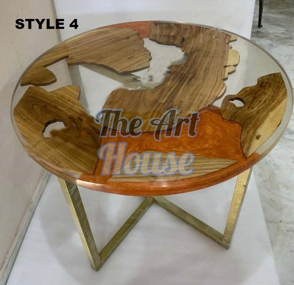 Square Epoxy Table, Dining, Sofa, Center, Meting Table Top Live Edge ...