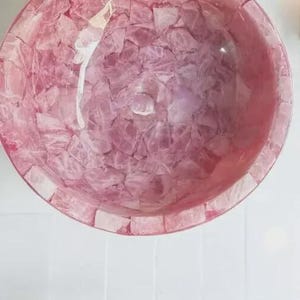 Luxury Pink Rose Quartz Gemstone Sink Handcrafted Crystal Bathroom ...