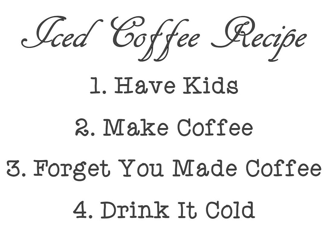 Iced Coffee Recipe SVG File Cricut SVG Digital File Quote Svg - Etsy ...