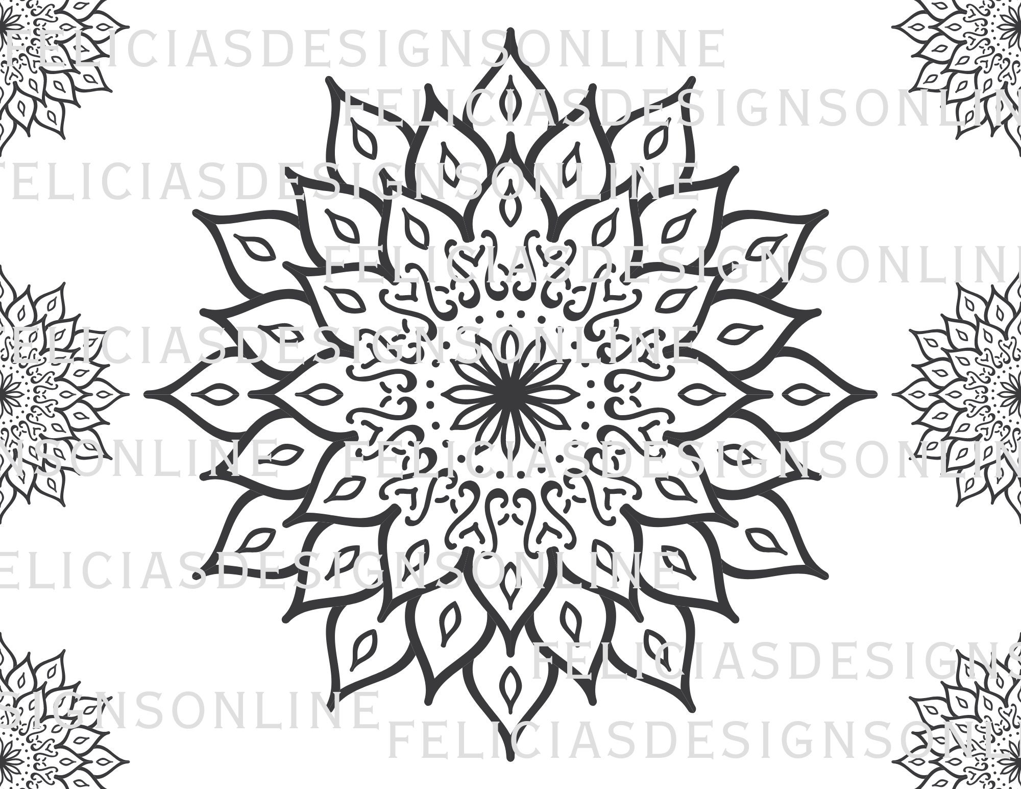 Mandala Magic Landscape Coloring Pages (10 Pages) - Etsy