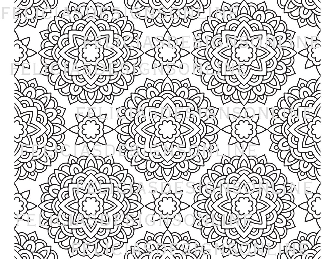 Mandala Magic Landscape Coloring Pages - Etsy