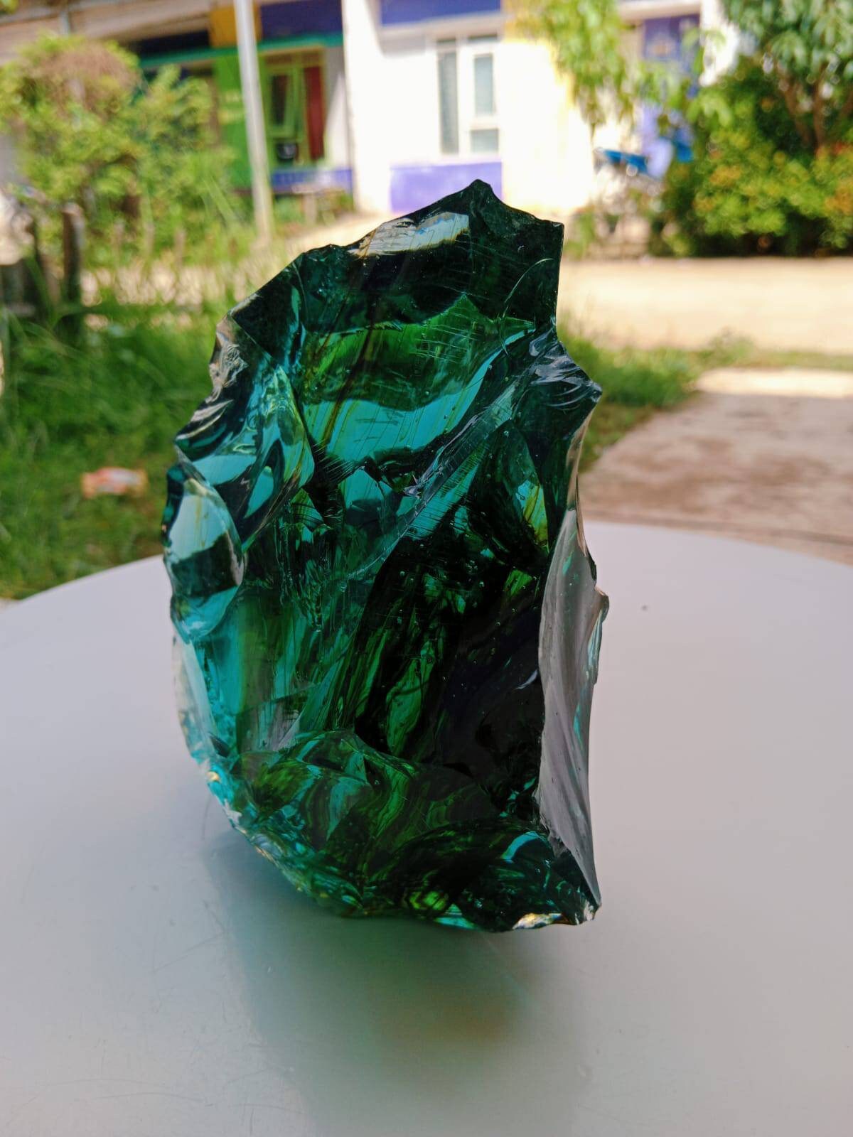 1175 Gr of Rough Andara Crystal Turquoise With Hair Fibers Inside ...