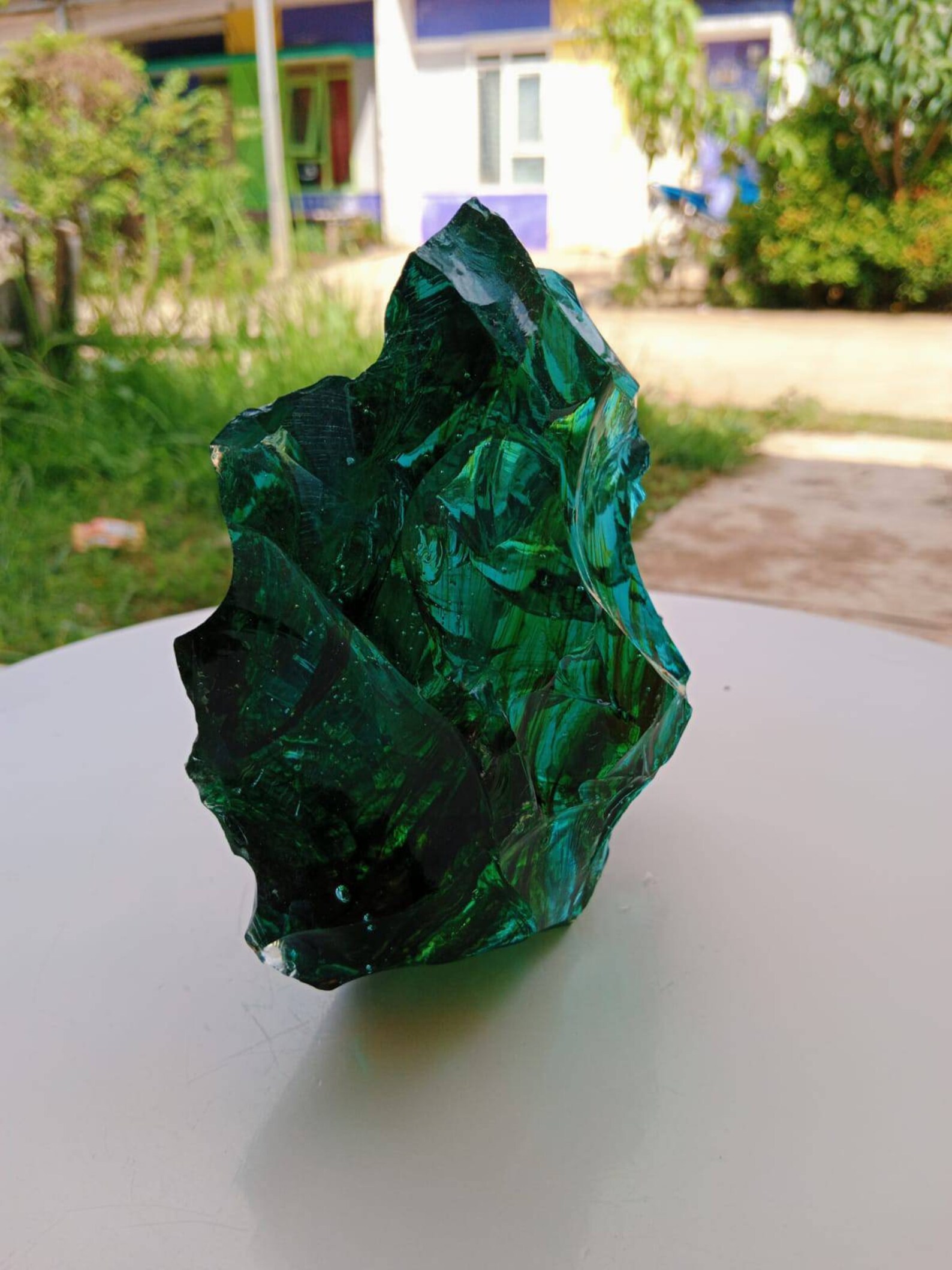1175 Gr of Rough Andara Crystal Turquoise With Hair Fibers Inside ...