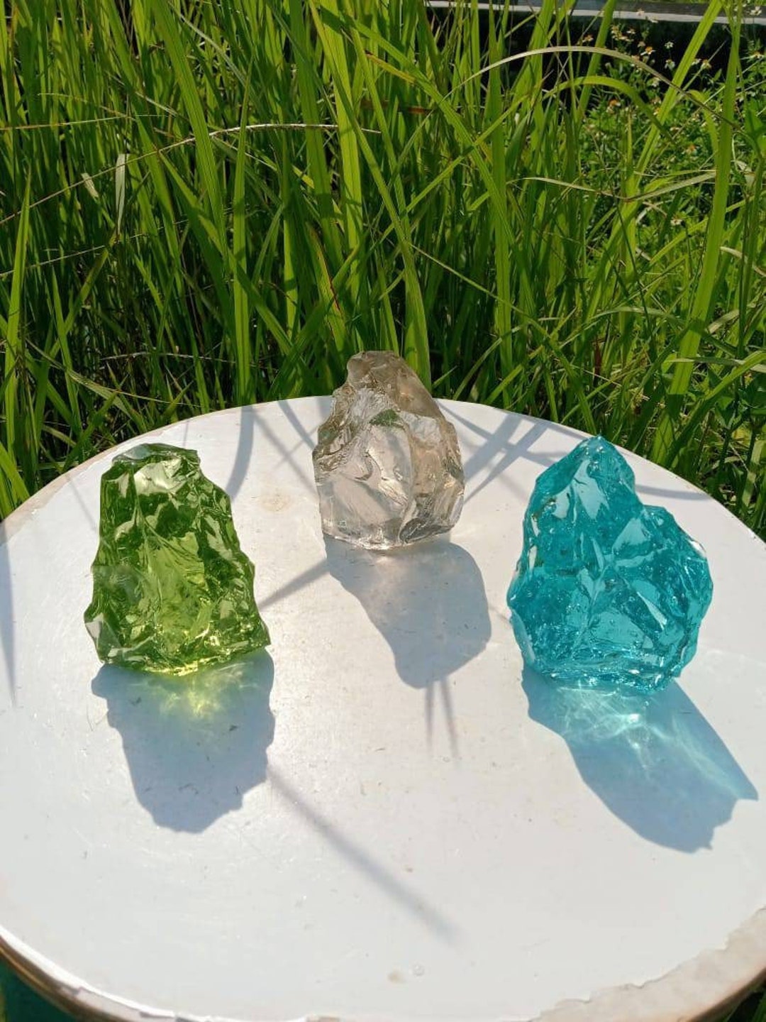 3 Pcs 1153 Gr of Rough Andara Crystal Mix Colors Monatomic - Etsy