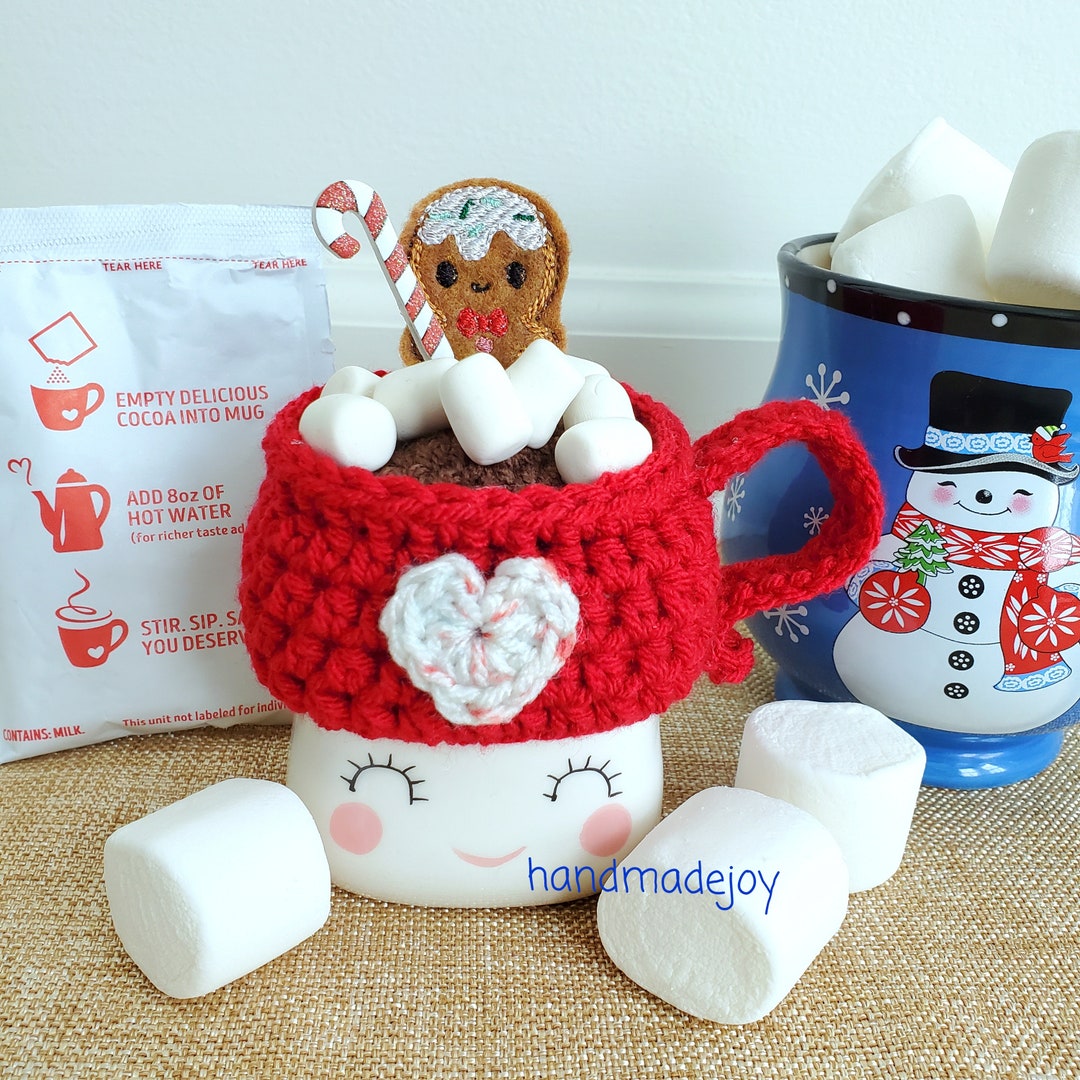 Christmas Hot Chocolate Marshmallow Mug Hat, Marshmallow Mug Topper ...