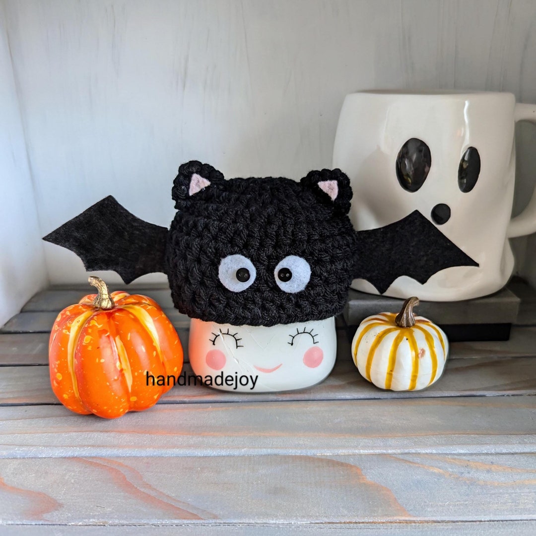 Bat Marshmallow Mug Hat, Halloween Marshmallow Mug Hat, Marshmallow Mug ...