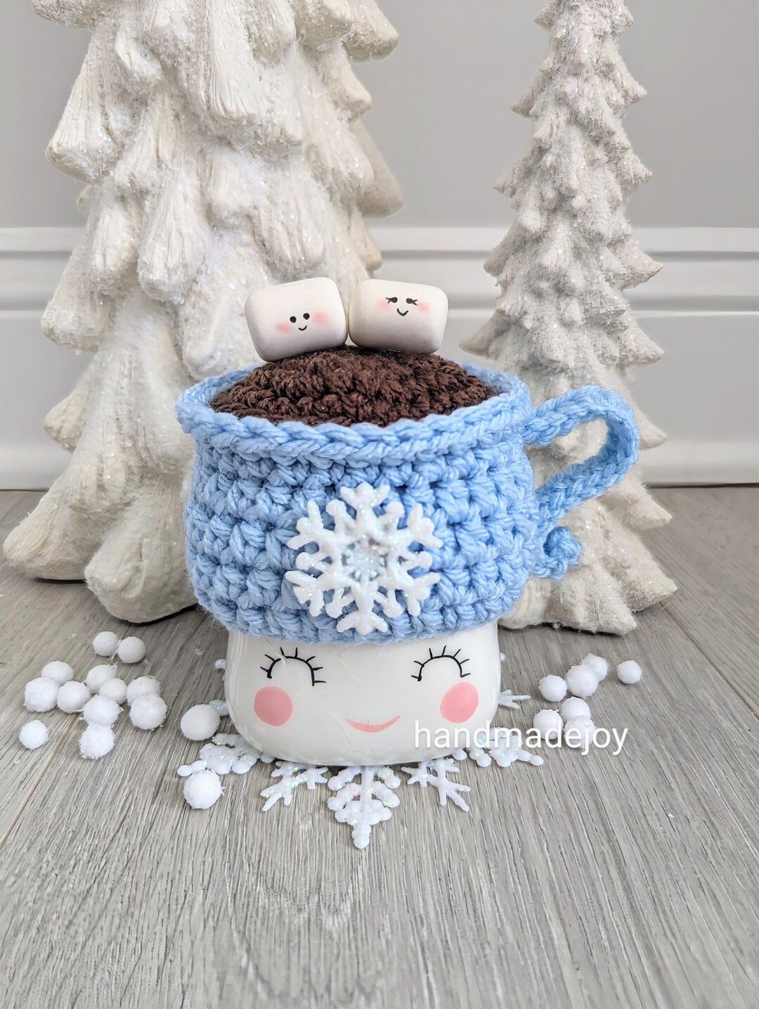 Winter Wonderland Hot Chocolate Marshmallow Mug Hat, Hot Cocoa Mug ...