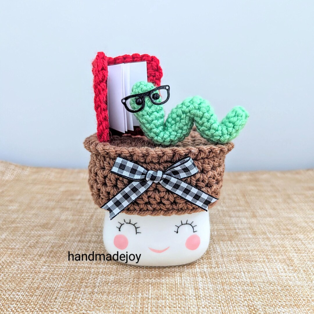 Bookworm Marshmallow Mug Hat, Marshmallow Mug Topper, Tiered Tray Decor ...