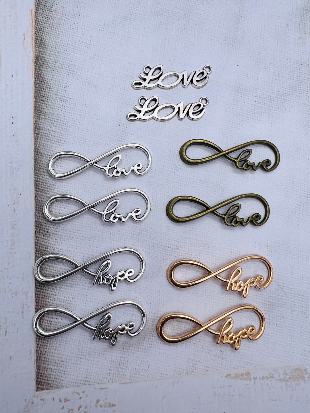Infinity Symbol Connector: Zinc Alloy Charm (38x12mm) - Etsy