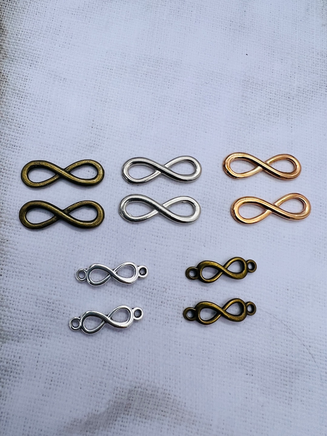 Infinity Symbol, Connectors, Zinc Alloy, Metal, Stainless Steel, Gold ...