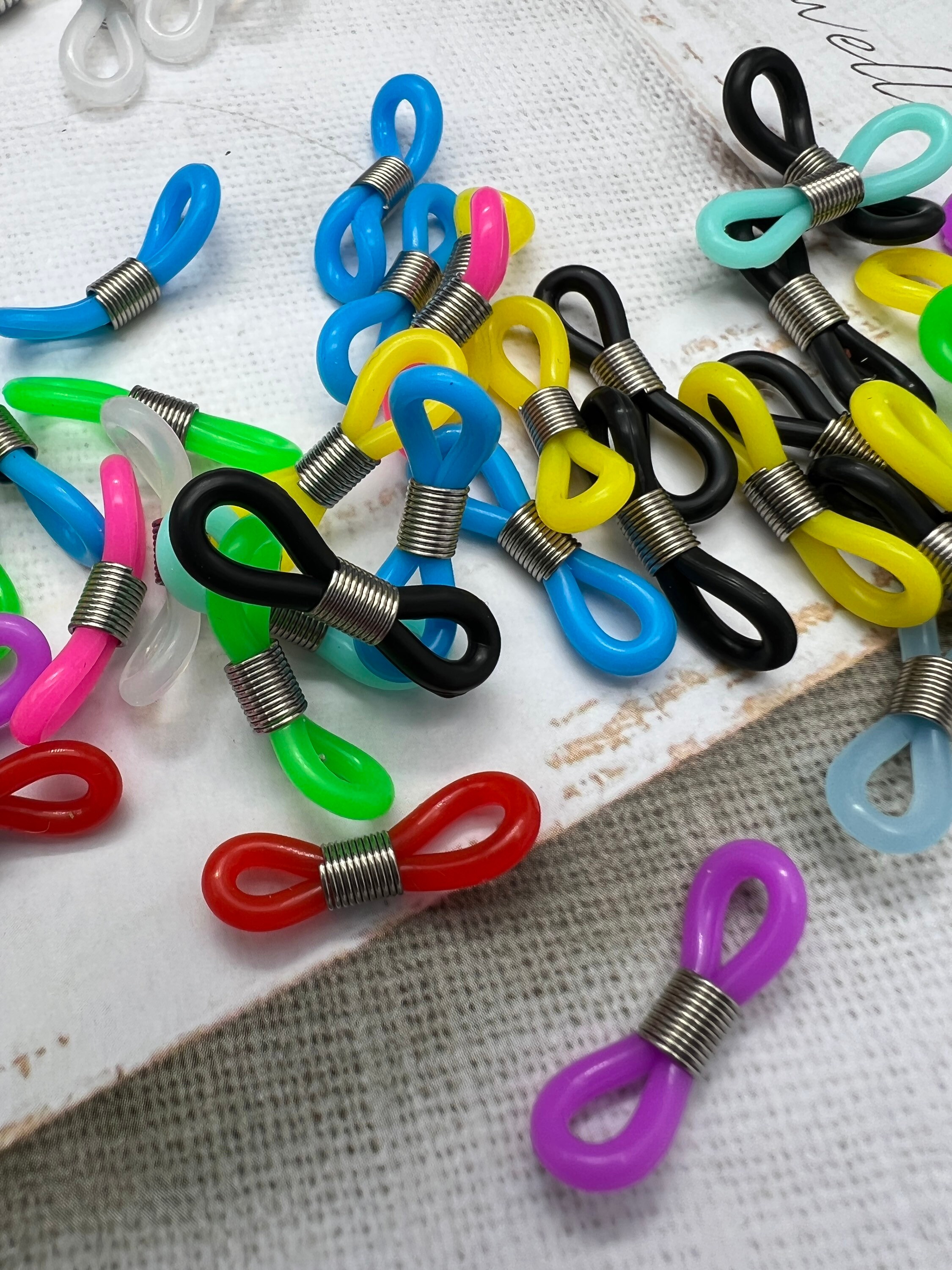 Eyeglasses Chain Rubber Connectors: Multicolour 50pcs Pack or 1 Pair - Etsy