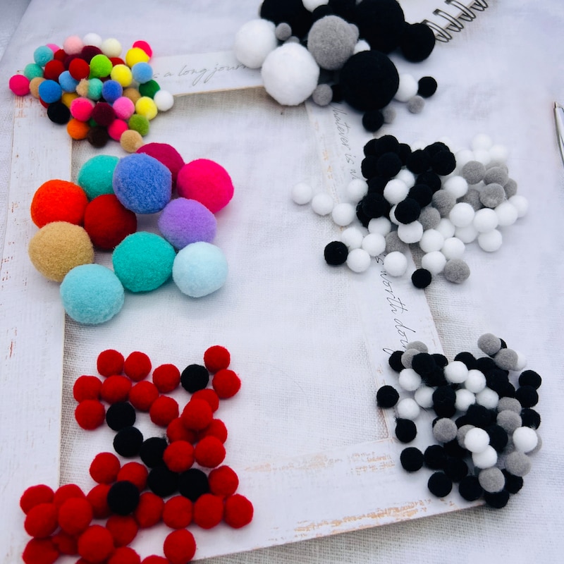 Micro Mini Pom Poms - Etsy UK