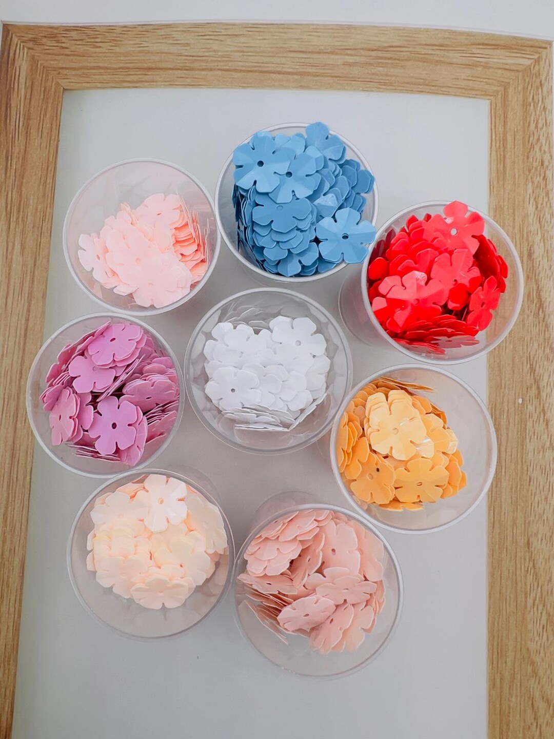 14mm Flower Sequins – 5g Packs, Craft Supplies for Sewing, Embroidery ...
