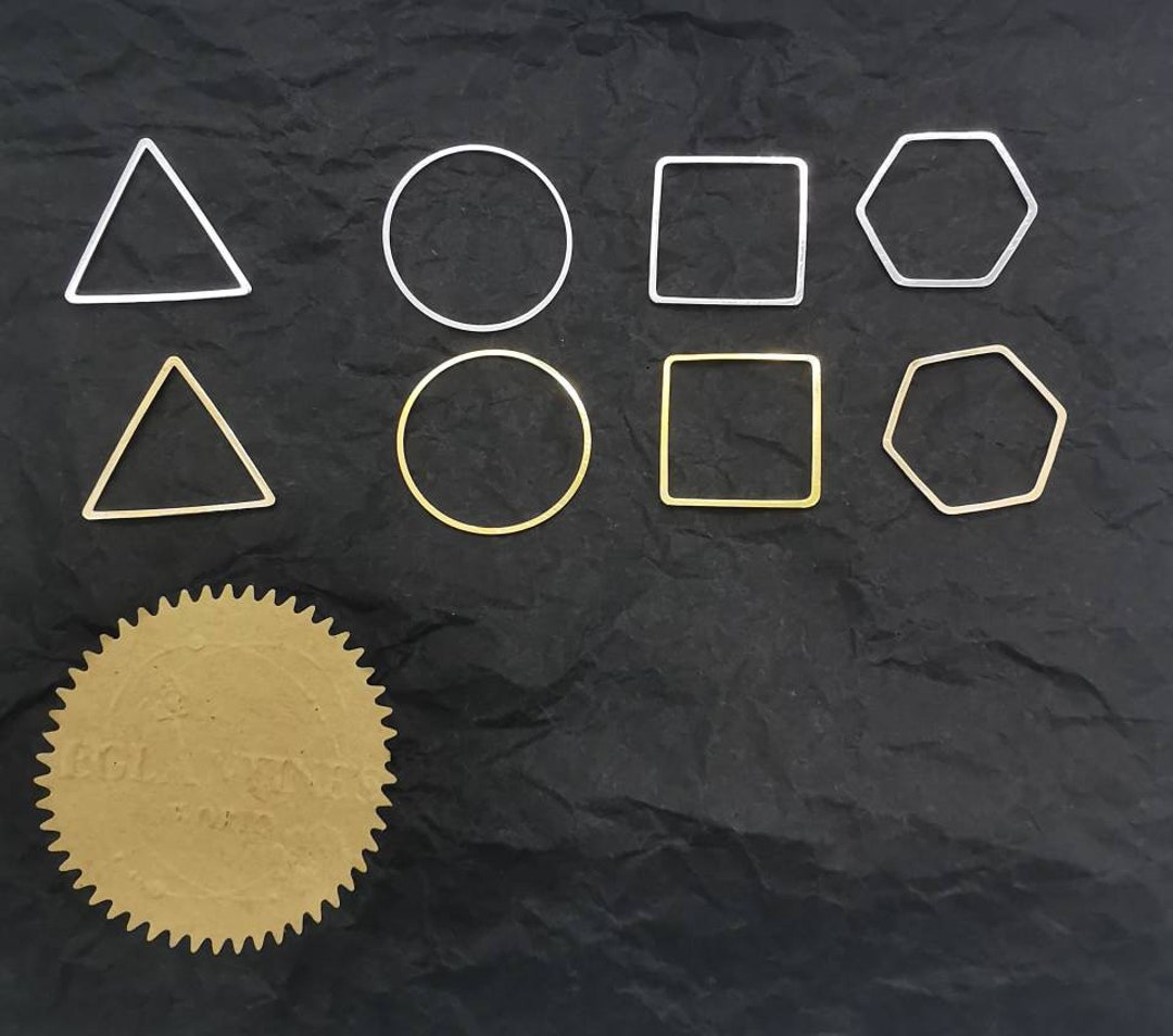 Geometric Linking Frames: Gold & Silver Alloy Connectors - Etsy