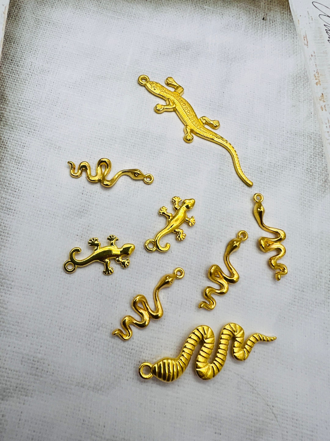 Mix Of, Snakes, Lizards, Birds, Owls,reptiles, Charms, Pendants, Metal ...