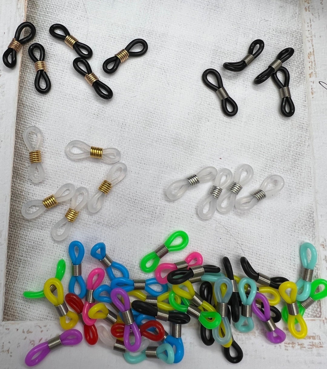 Eyeglasses Chain Rubber Connectors: Multicolour 50pcs Pack or 1 Pair - Etsy