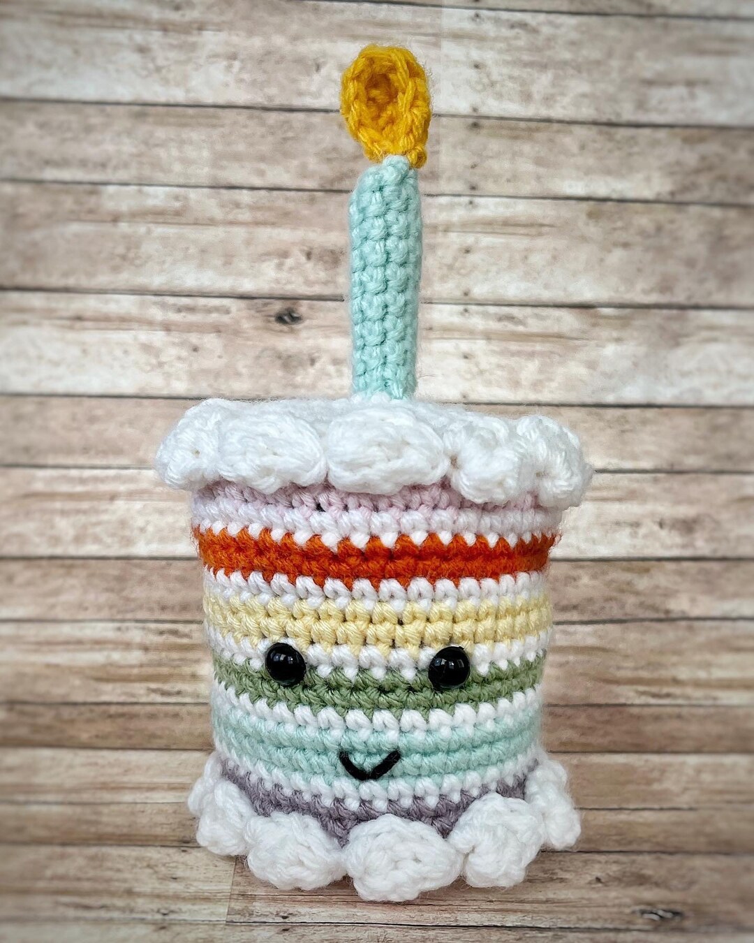 Crochet Birthday Cake Made to Order - Etsy