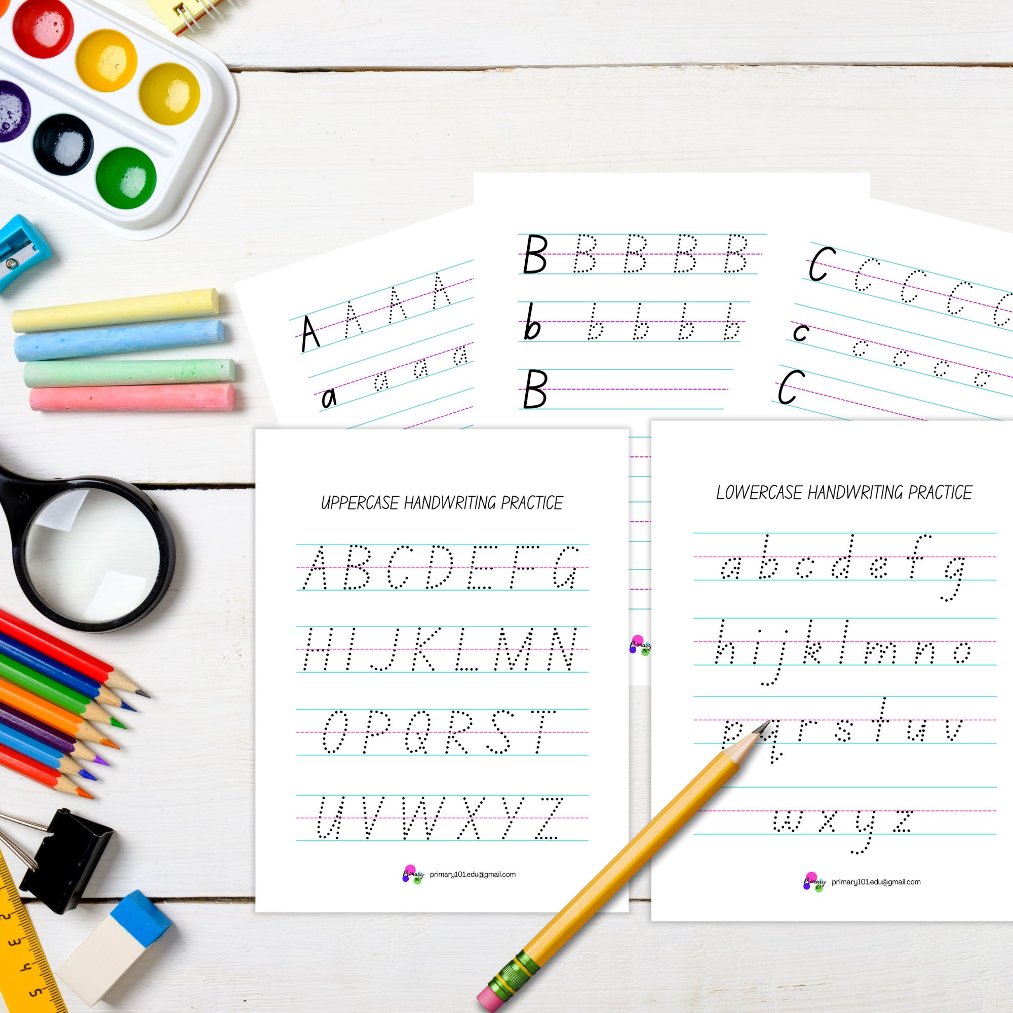 Alphabet Handwriting Printable Workbook Letter Tracing Worksheets ...