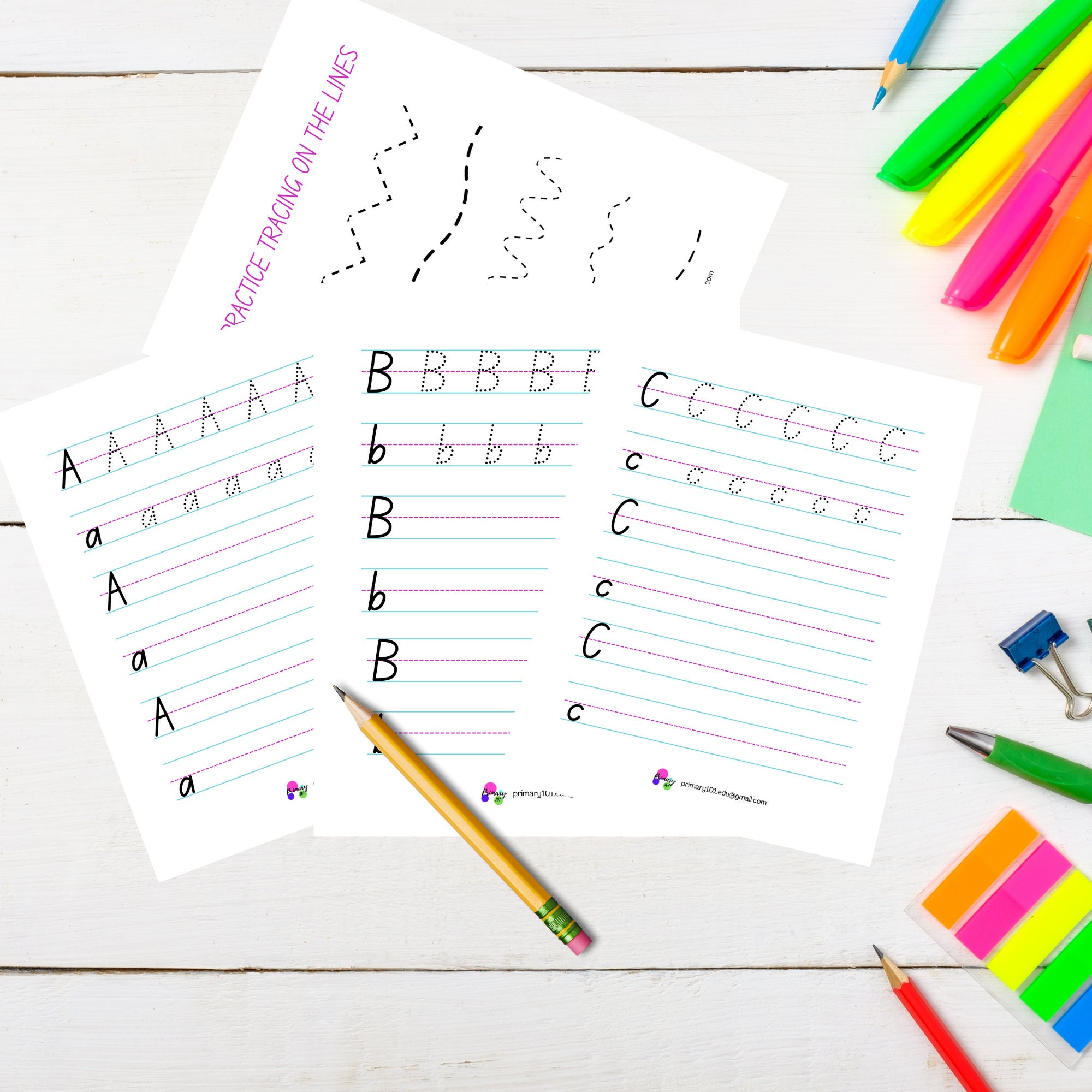 Alphabet Handwriting Printable Workbook Letter Tracing Worksheets ...