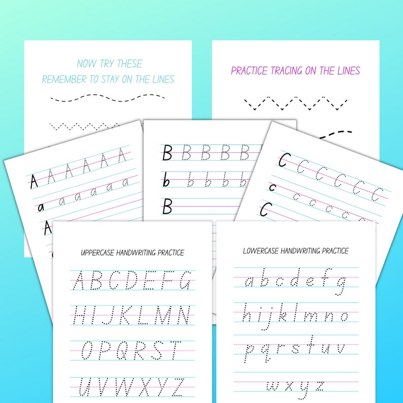 Alphabet Handwriting | Printable Workbook | Letter Tracing Worksheets ...