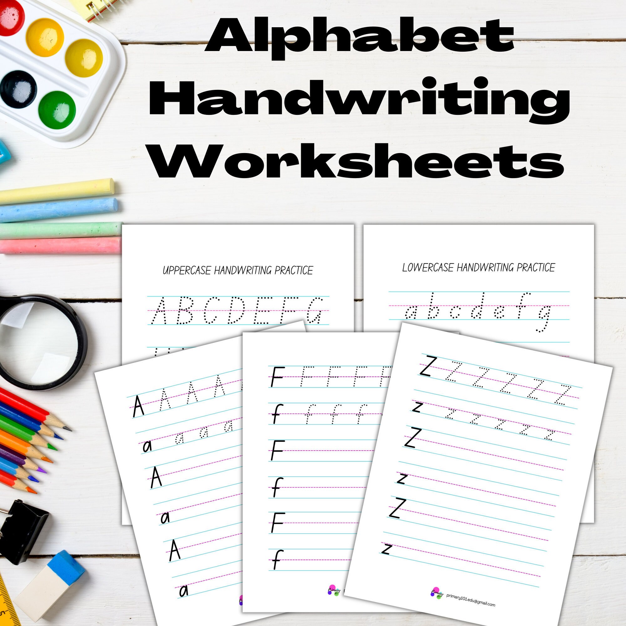 Alphabet Handwriting Printable Workbook Letter Tracing Worksheets ...