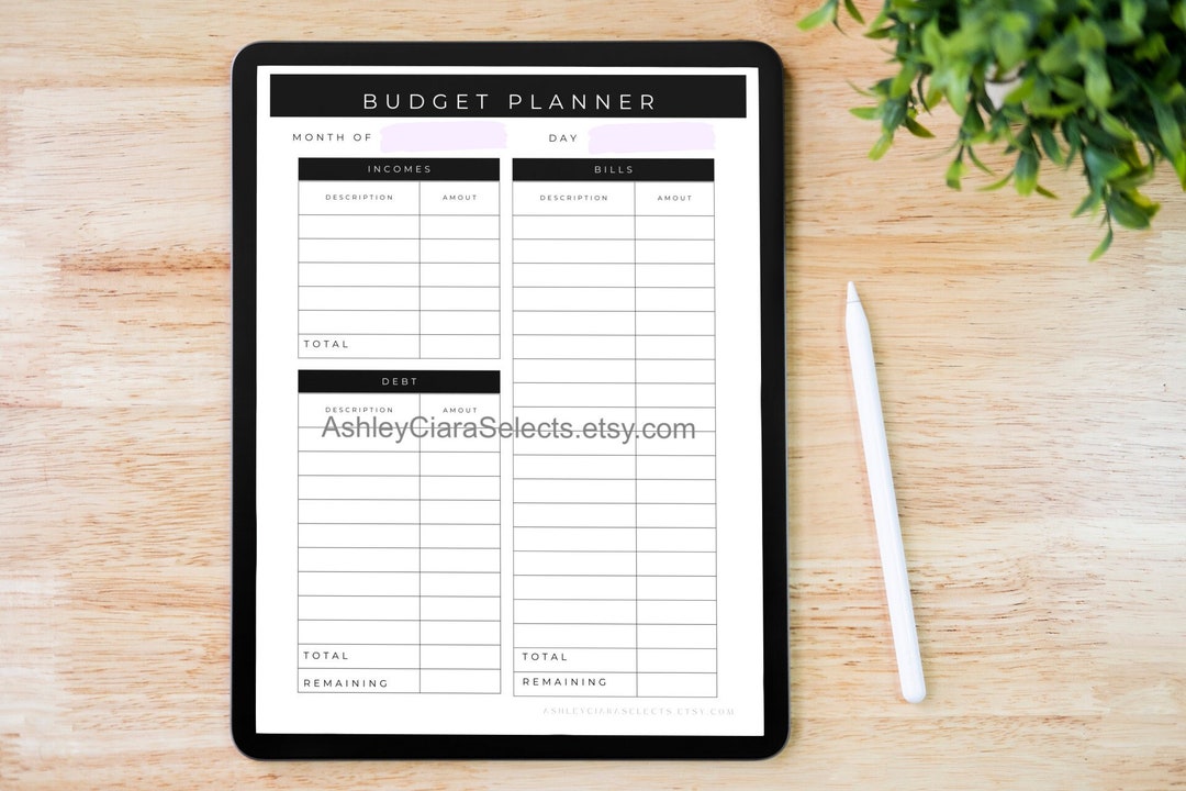 Budget Planner Printable/download, Money Challenge, Instant Download ...