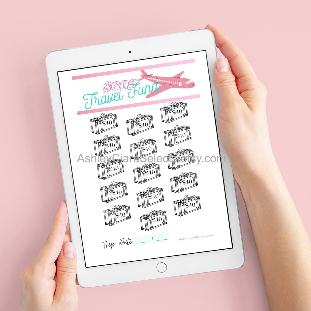 Travel Savings Challenge Printable/download, Money Challenge, Instant ...