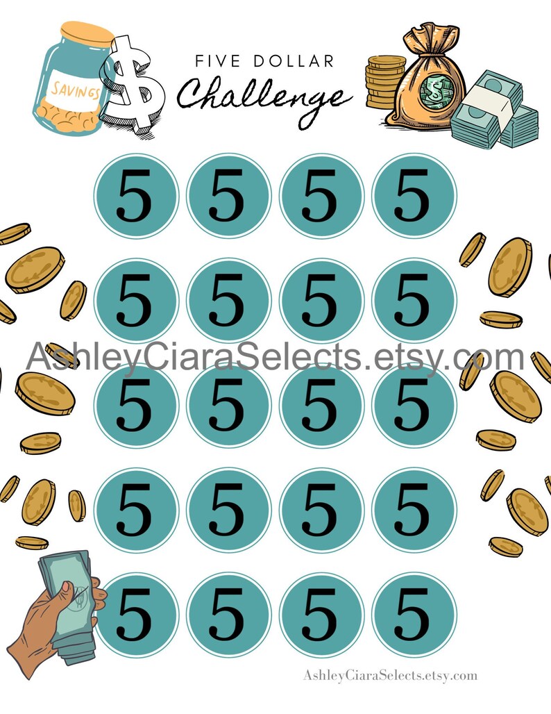 Savings Challenge Printable/download, Money Challenge, Instant Download ...