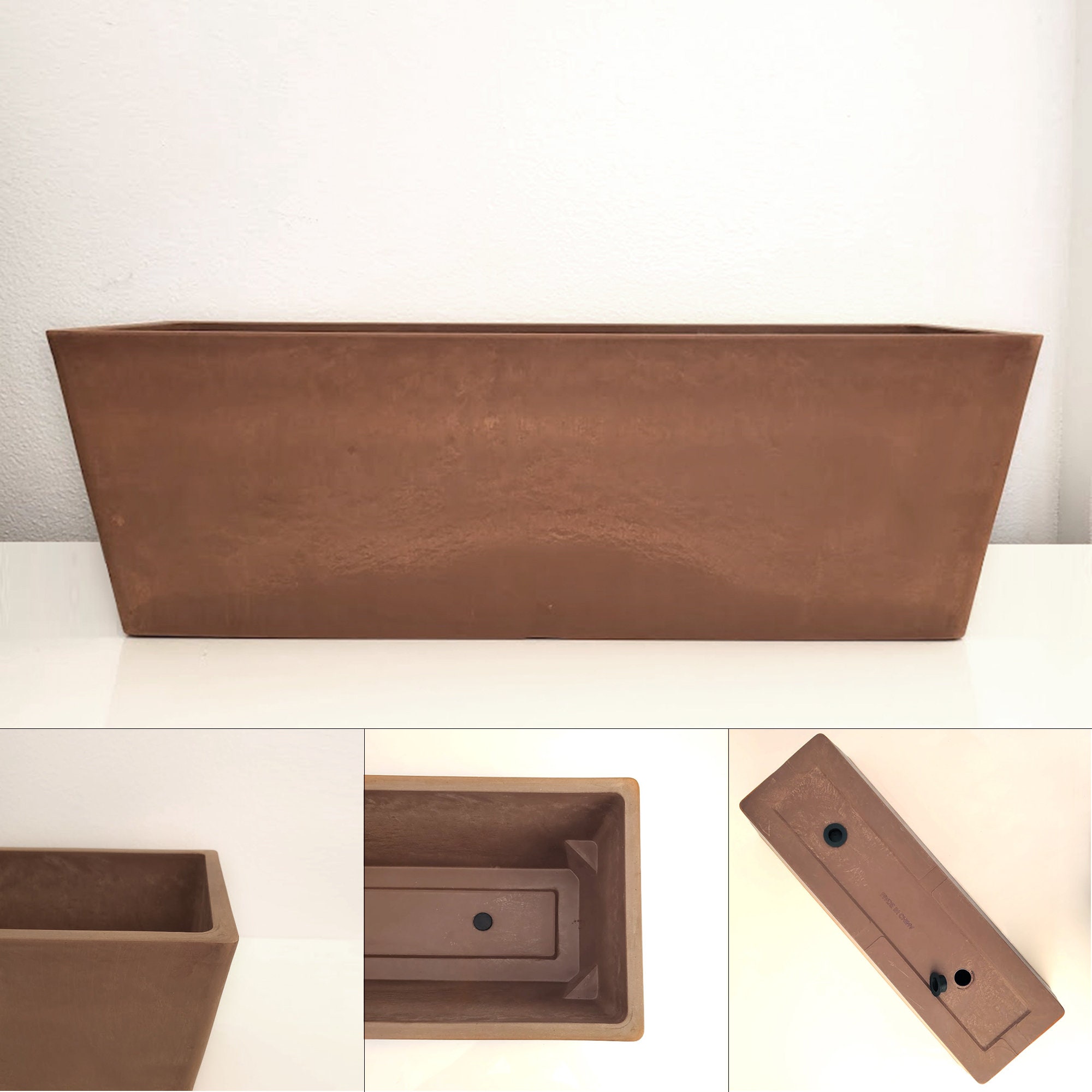 POPPY Composite Countertop Planter - Rectangular Planter – Herb Planter ...