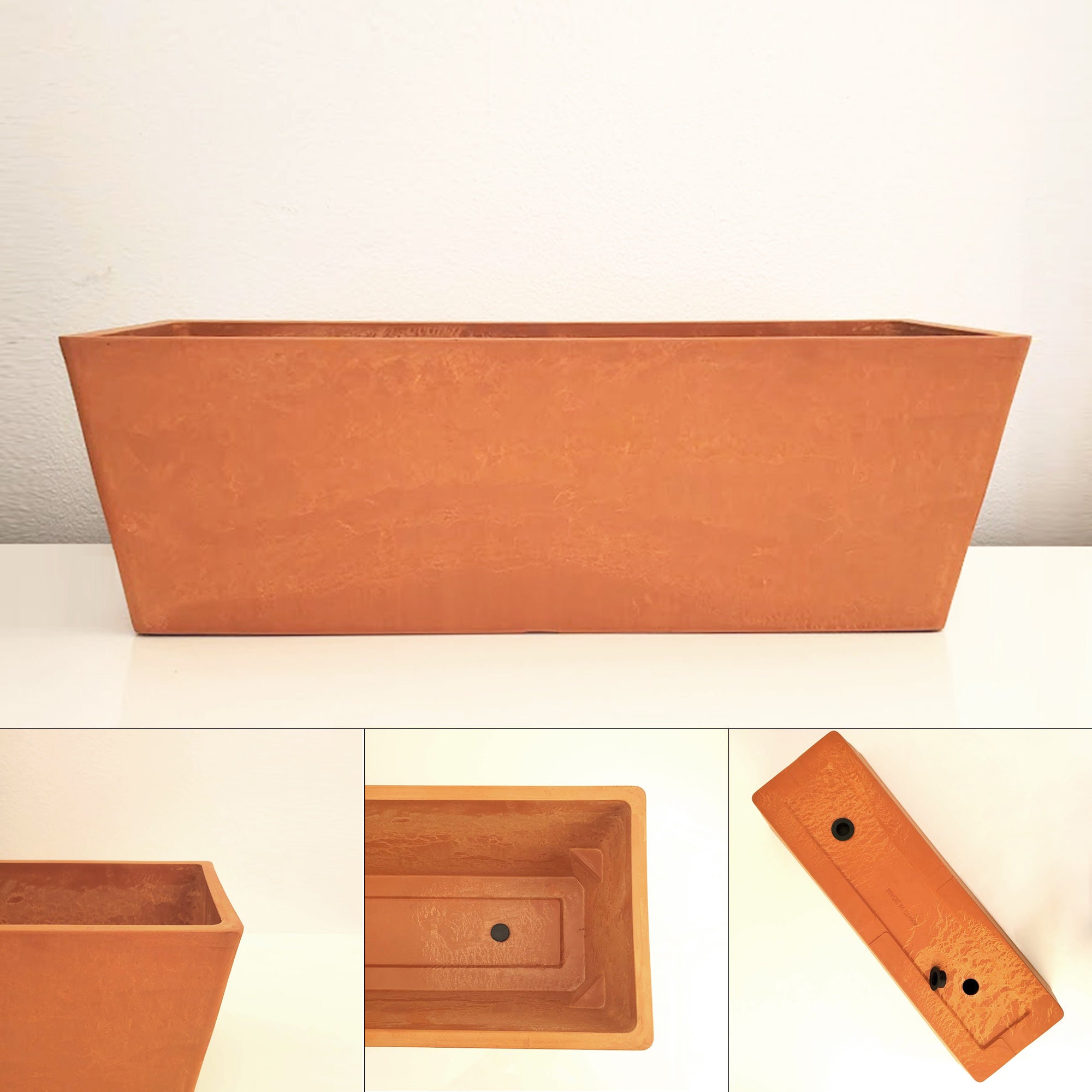 POPPY Composite Countertop Planter - Rectangular Planter – Herb Planter ...