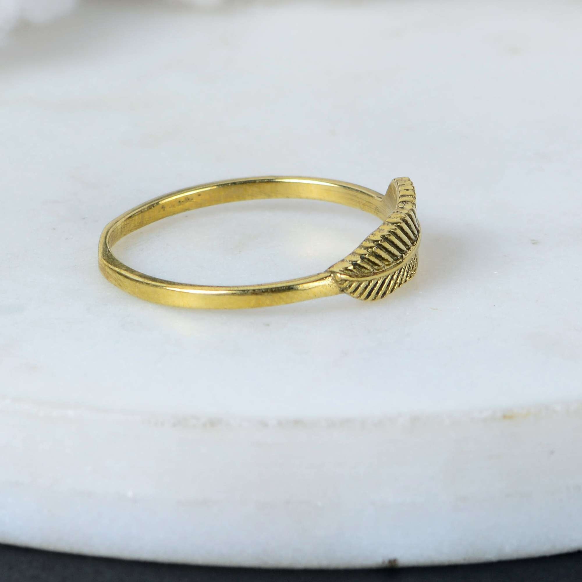 Blatt Zweig Ring Zierlicher Gold Blatt Ring Vergoldeter - Etsy.de