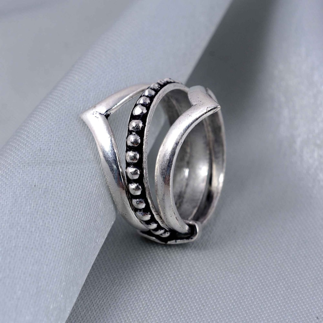 Sterling Silver Double Chevron Ring, Silver Double Chevron Ring ...