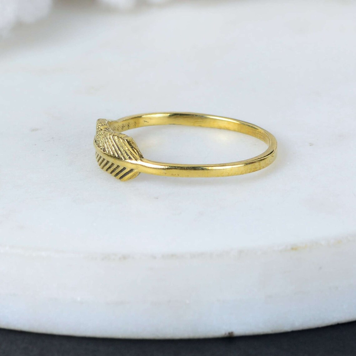 Blatt Zweig Ring Zierlicher Gold Blatt Ring Vergoldeter - Etsy.de
