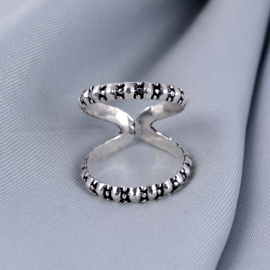 Sterling Silver Arthritis Ring, Textured Arthritis Ring, Adjustable ...