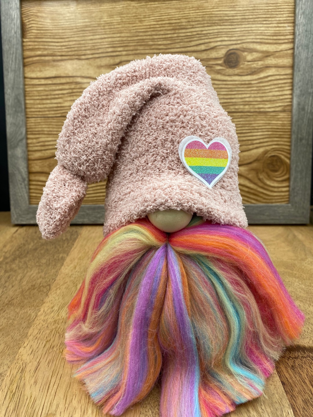 Rainbow Gnome With Rainbow Heart, Pride Month Gnome, Pride Gnome - Etsy