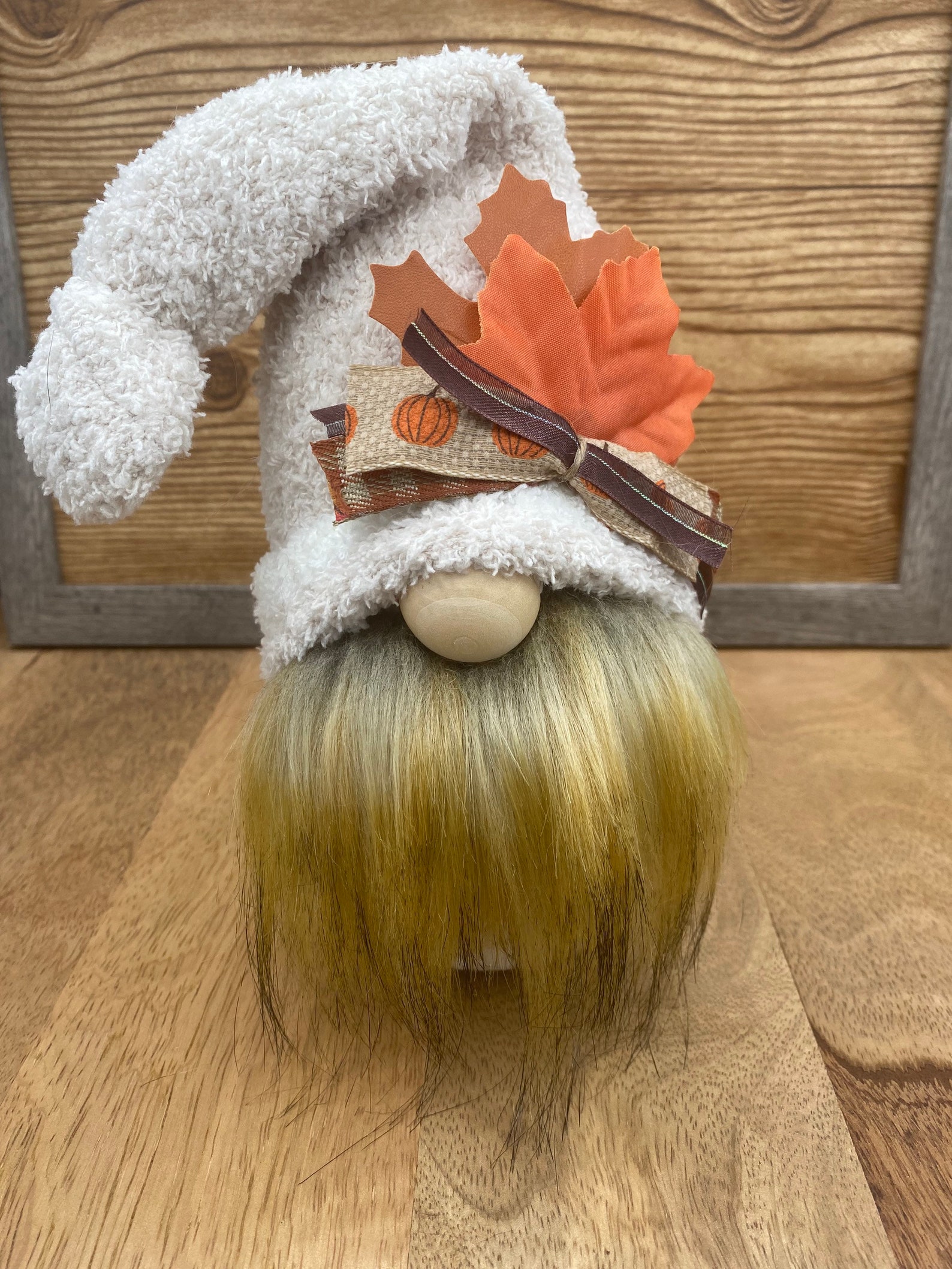 Fall Themed Gnome With Reddish Brown Fur Beard - Etsy