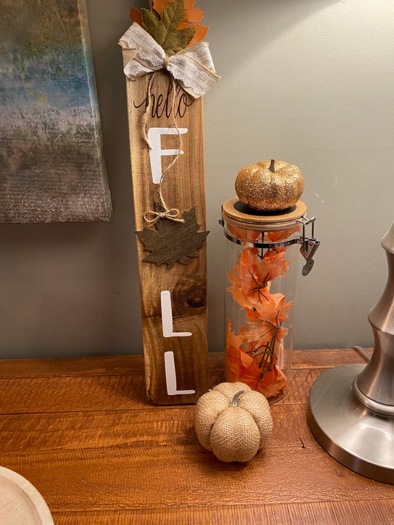 Hello Fall Wood Cutting Board Sign - Etsy
