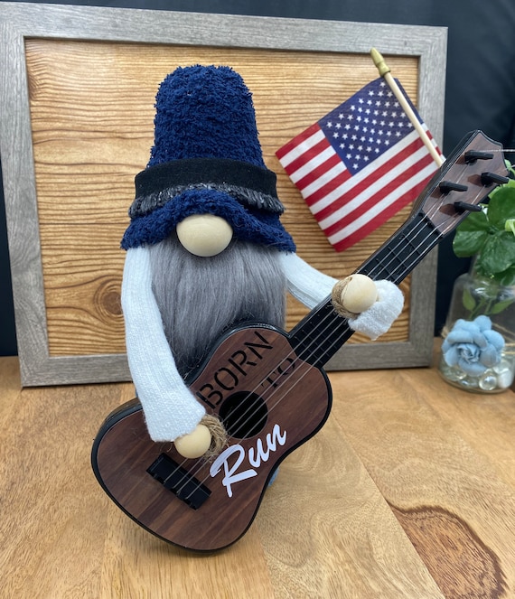 Born to Run Gnome With Guitar - Etsy