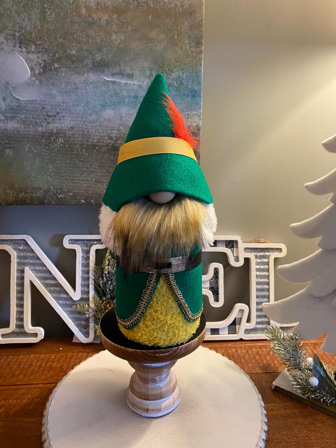 Elf Gnome With Green Outfit and Hat - Etsy