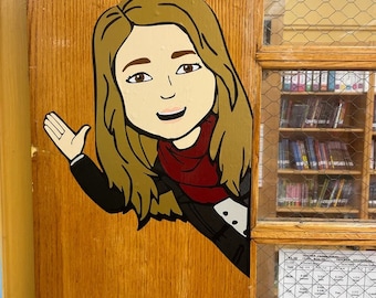 Bitmoji Decal Sticker | Teacher Classroom Door Car Sticker Dorm Stanley ...