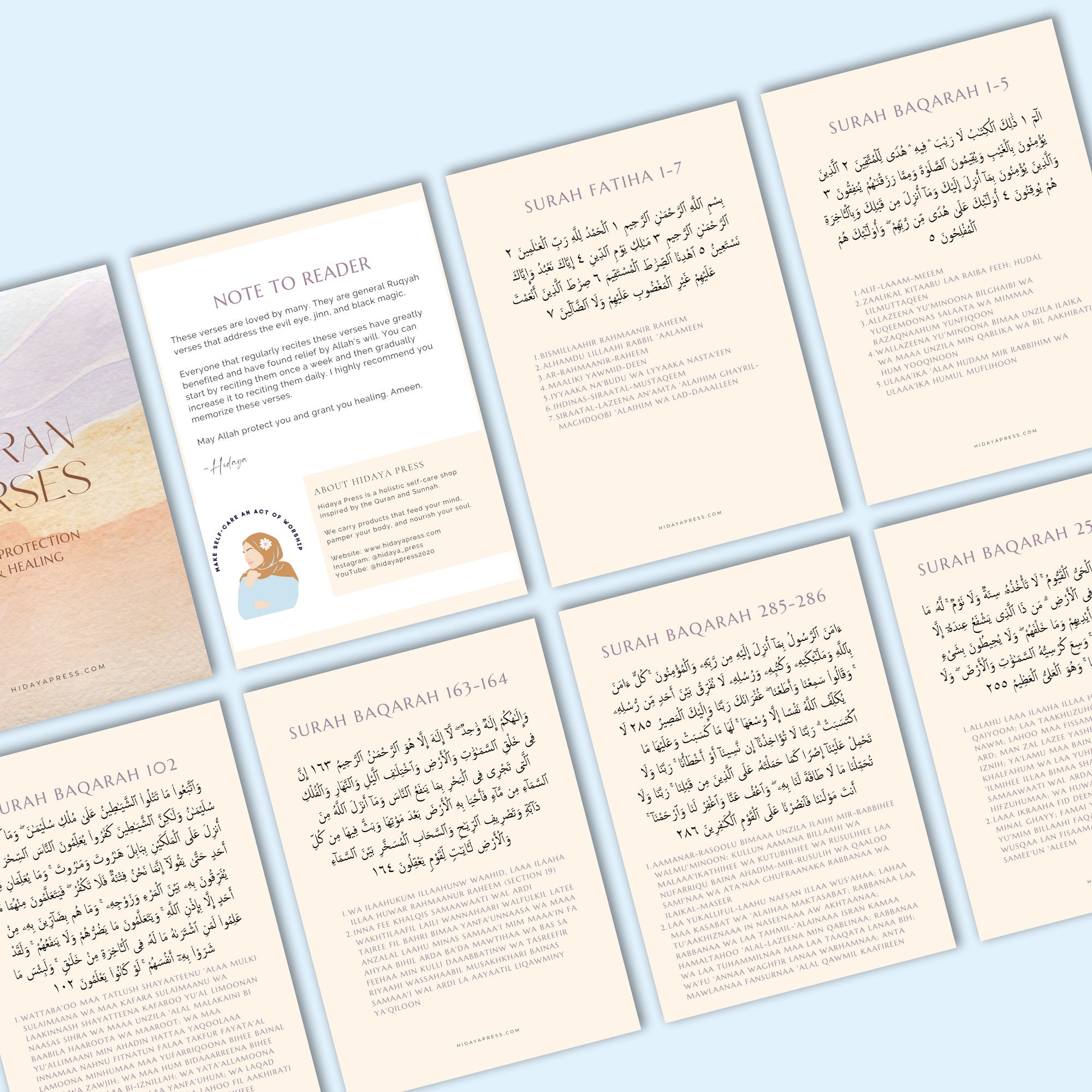 Hidaya Press | Quran Verses for Protection & Healing Digital PDF ...