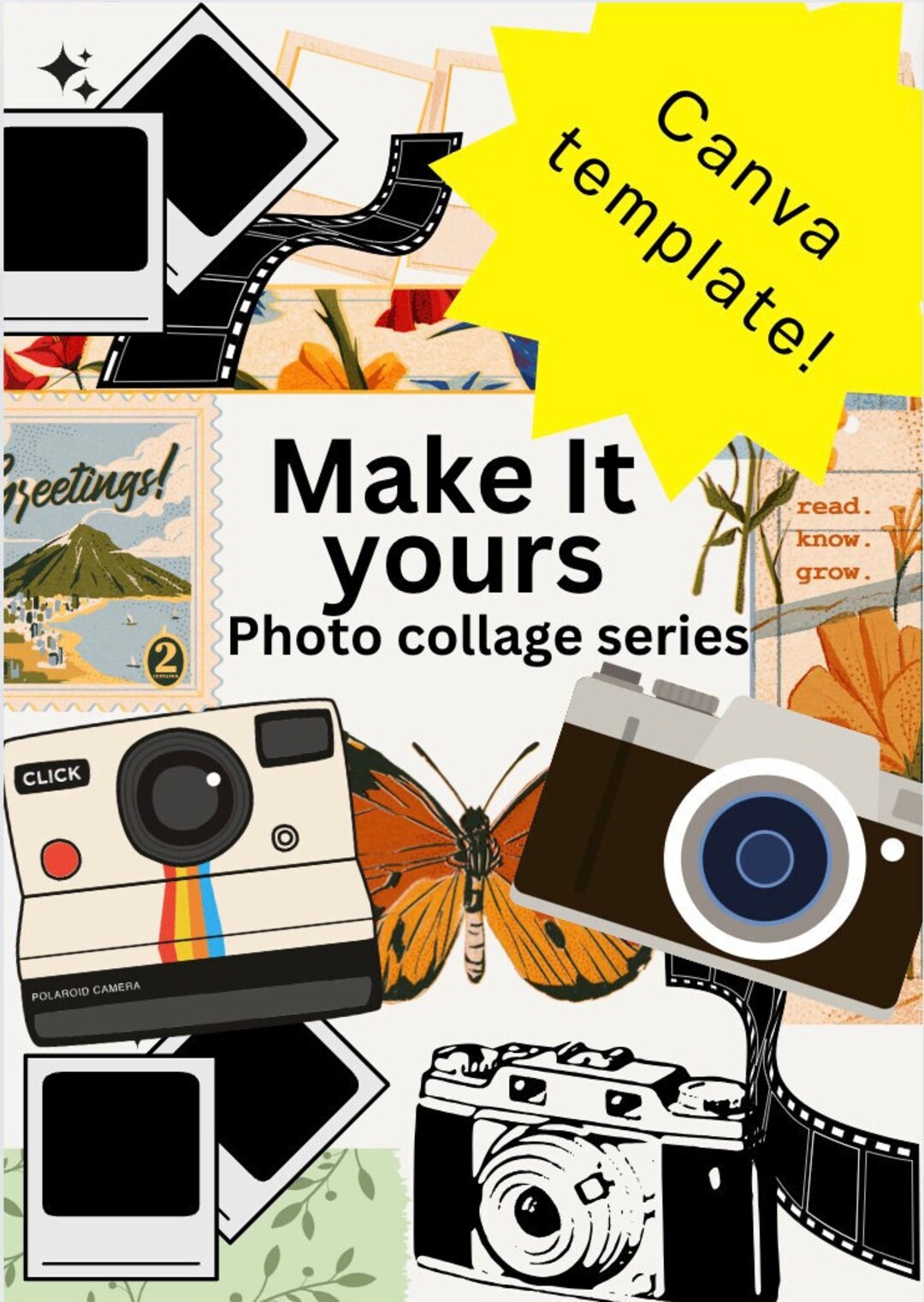 Canva Collage Template, Make It Yours, Editable Canva Template, Collage ...
